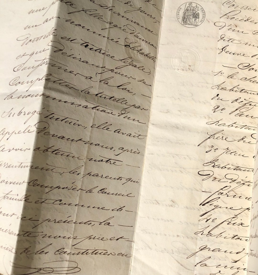 Antique French Document Legal Papers Handwritten Manuscript 1800s - Etsy