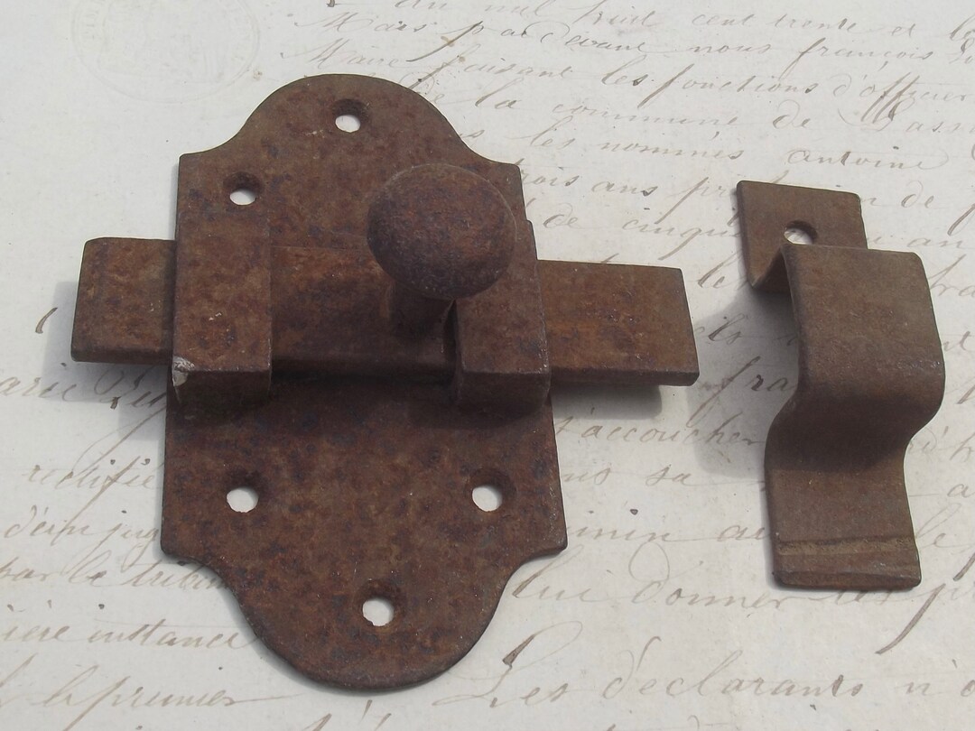 Antique French Lock Door Cupboard Cabinet Chest Iron Bolt Latch - Etsy