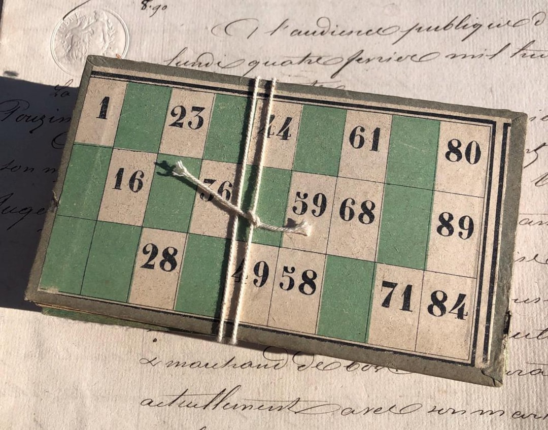 Vintage French Lotto Cards Numbered Lottery Sheets - Etsy