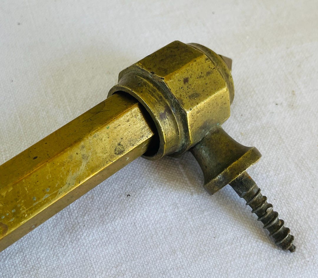 Antique Brass Rod 1900 Stair Rod Hexangonal Brass Bar Step Carpet ...