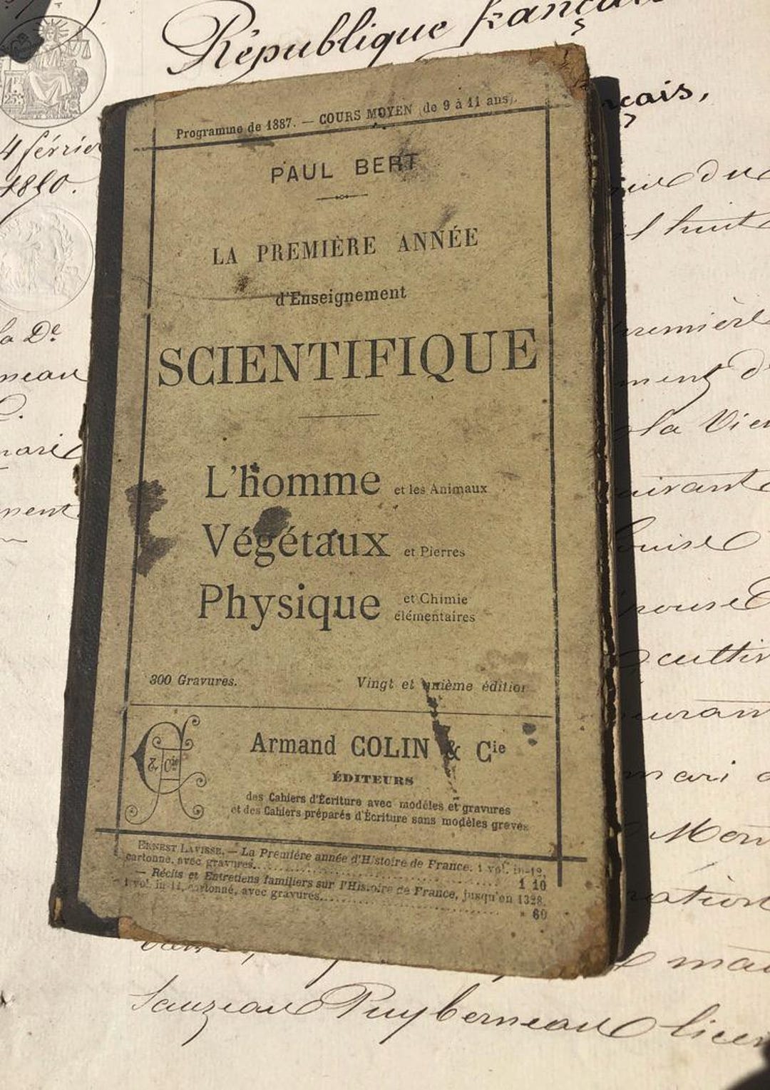 Vintage French Science Natural History Book - Etsy