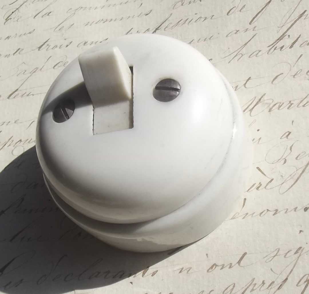 Vintage Art Deco Light Switch Bakelite Porcelain Switch Working - Etsy