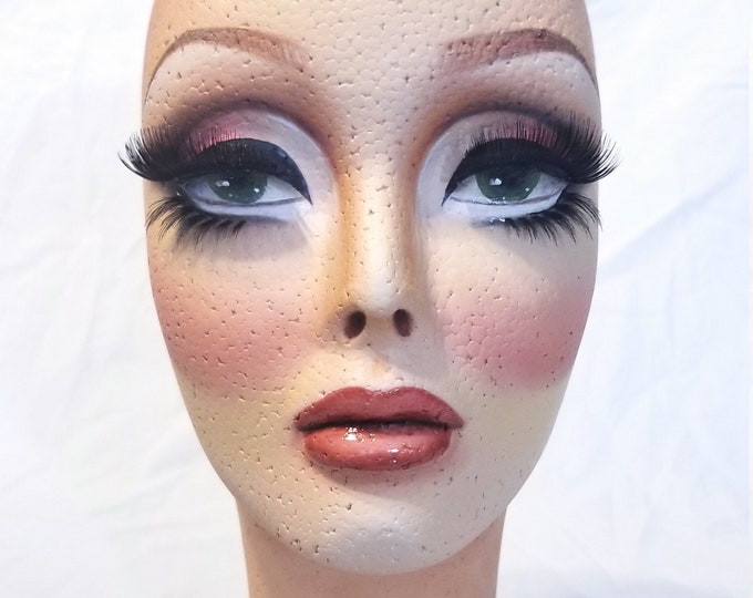 Hand Painted Drag Queen Mannequin Wig Head Display - Etsy