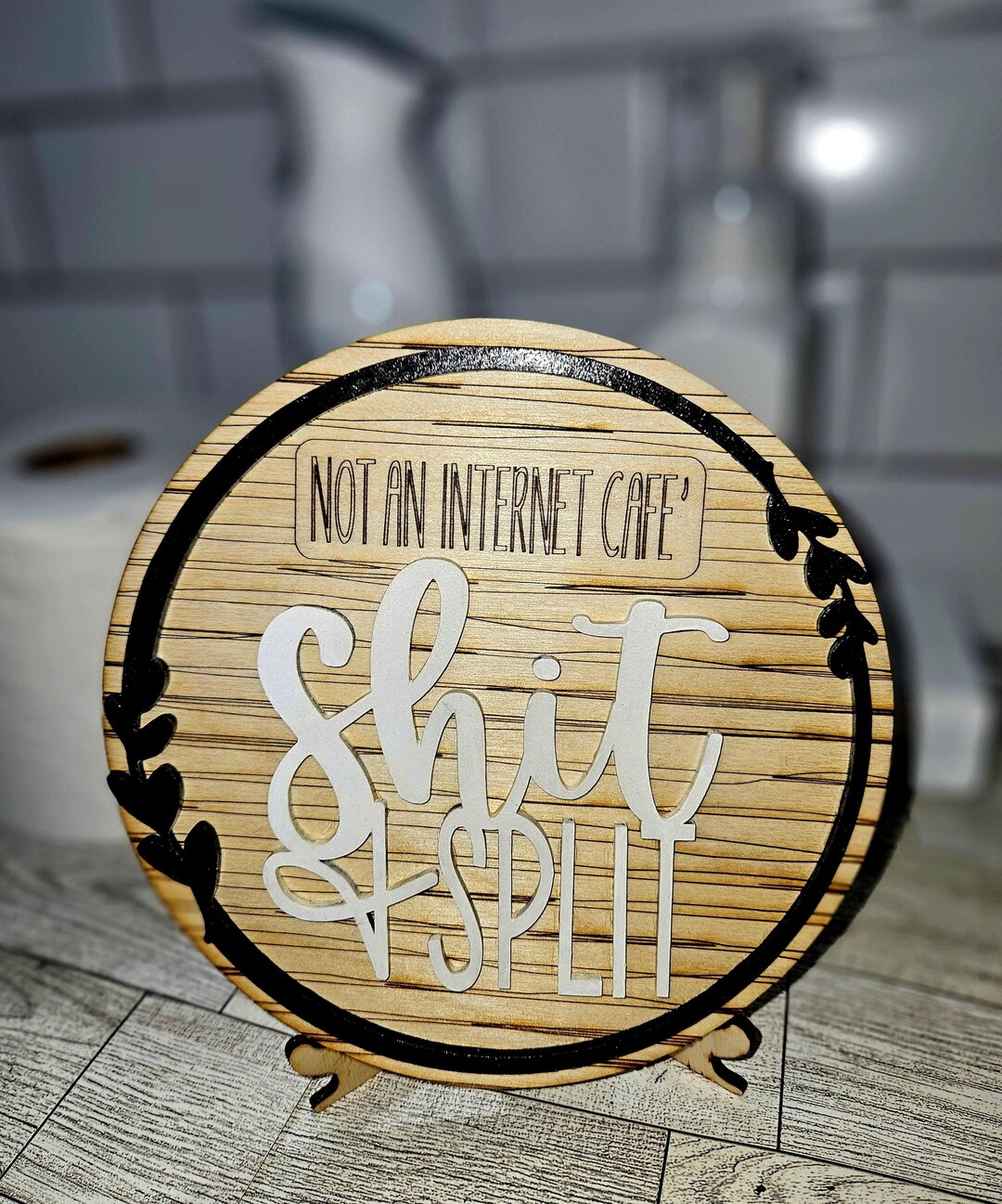 Shit and Split Bathroom Sign - Etsy