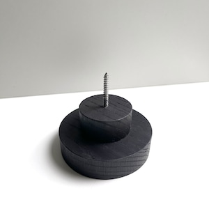 WOOD ROUND HOOK White Oak, Pine, or Black Stained Ash - Etsy