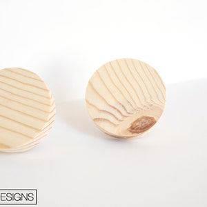 WOOD ROUND HOOK White Oak, Pine, or Black Stained Ash - Etsy