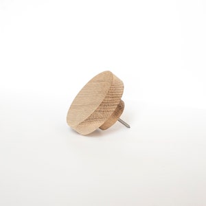WOOD ROUND HOOK White Oak, Pine, or Black Stained Ash - Etsy