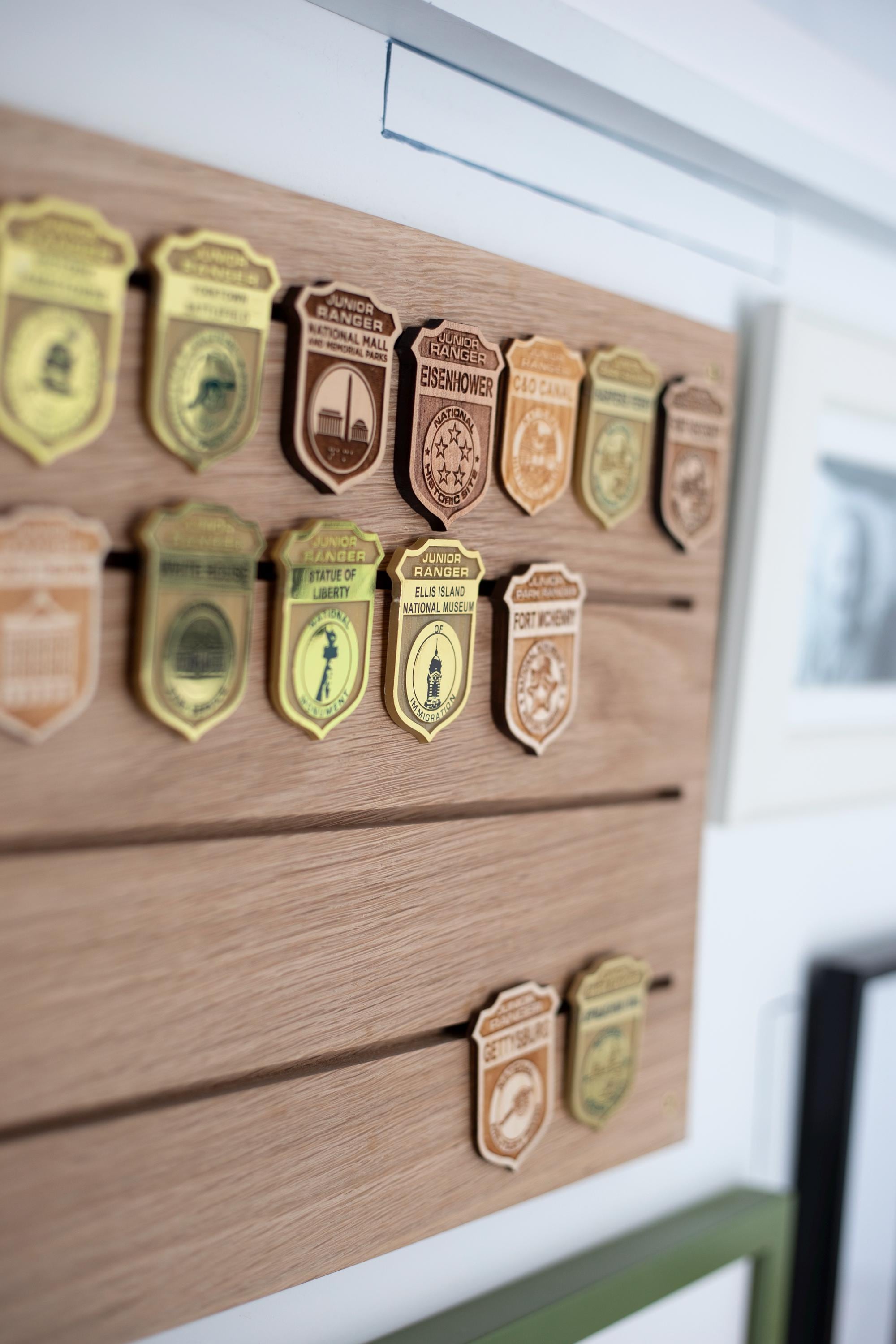 National Park Junior Ranger Badge Wall Display Solid Oak Wood With ...