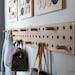 Modern Wall Rack Pegboard Solid Oak and Walnut Wood Coat Rack Wall ...
