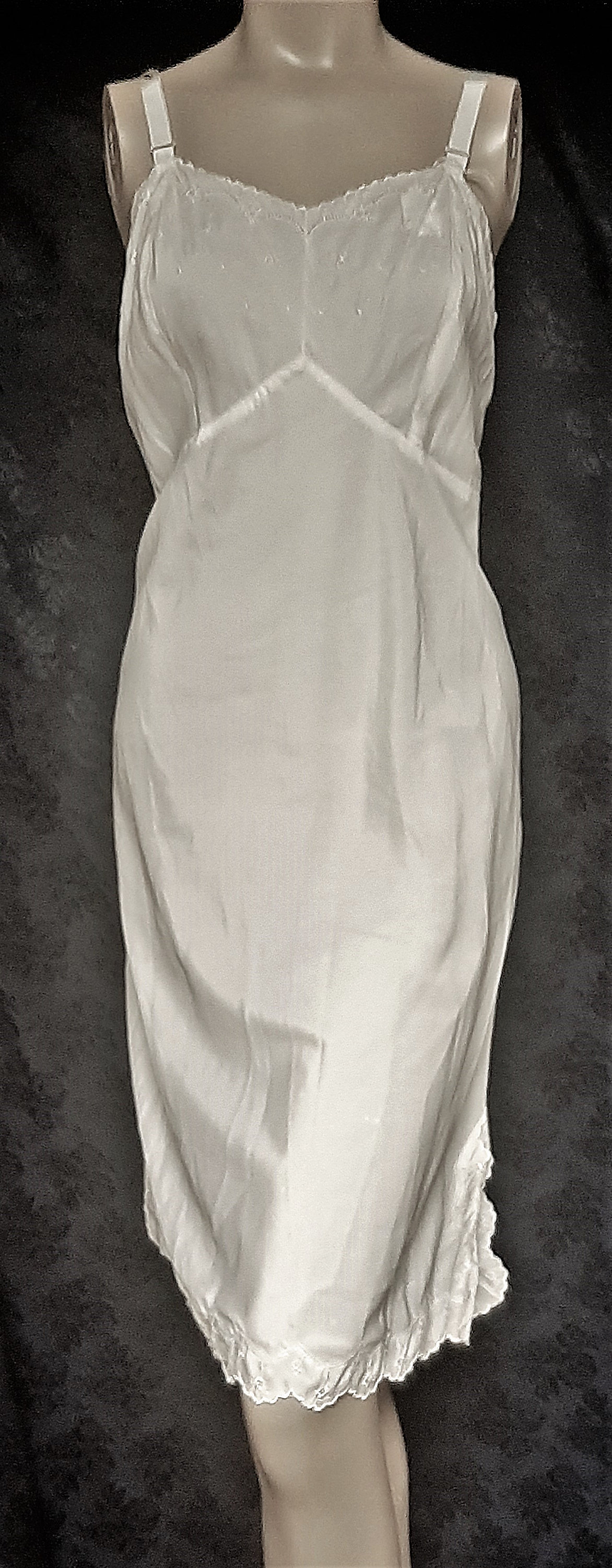 Vintage Fifties Barbizon Full Slip Pamela Crepe Remarque Etsy