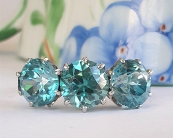 Blue Zircon Ring - Etsy