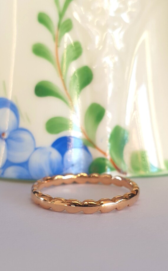 Vintage 22K Solid Rich Yellow Gold Ring ~ Unique Wedd… - Gem