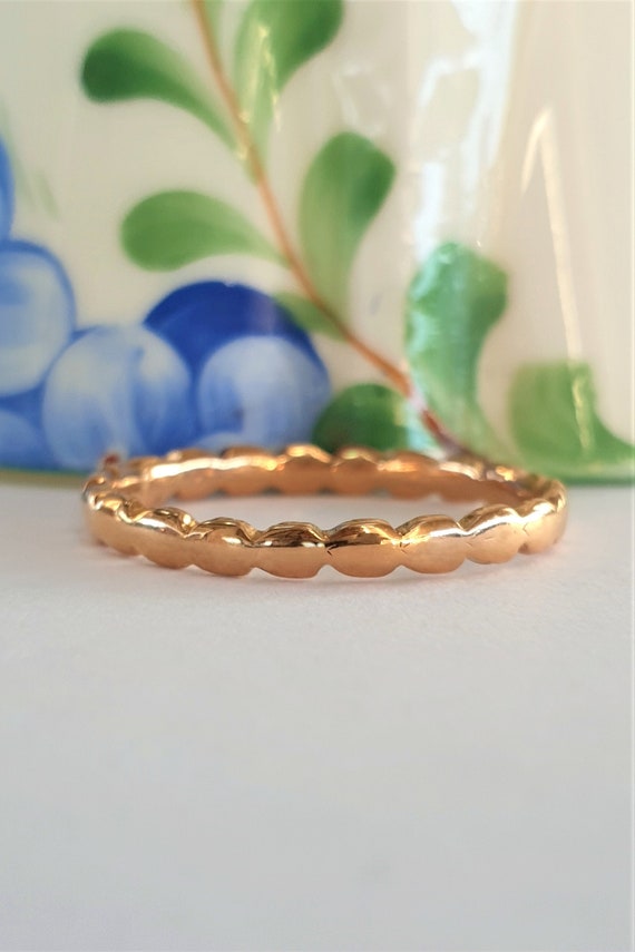 Vintage 22K Solid Rich Yellow Gold Ring ~ Unique Wedd… - Gem
