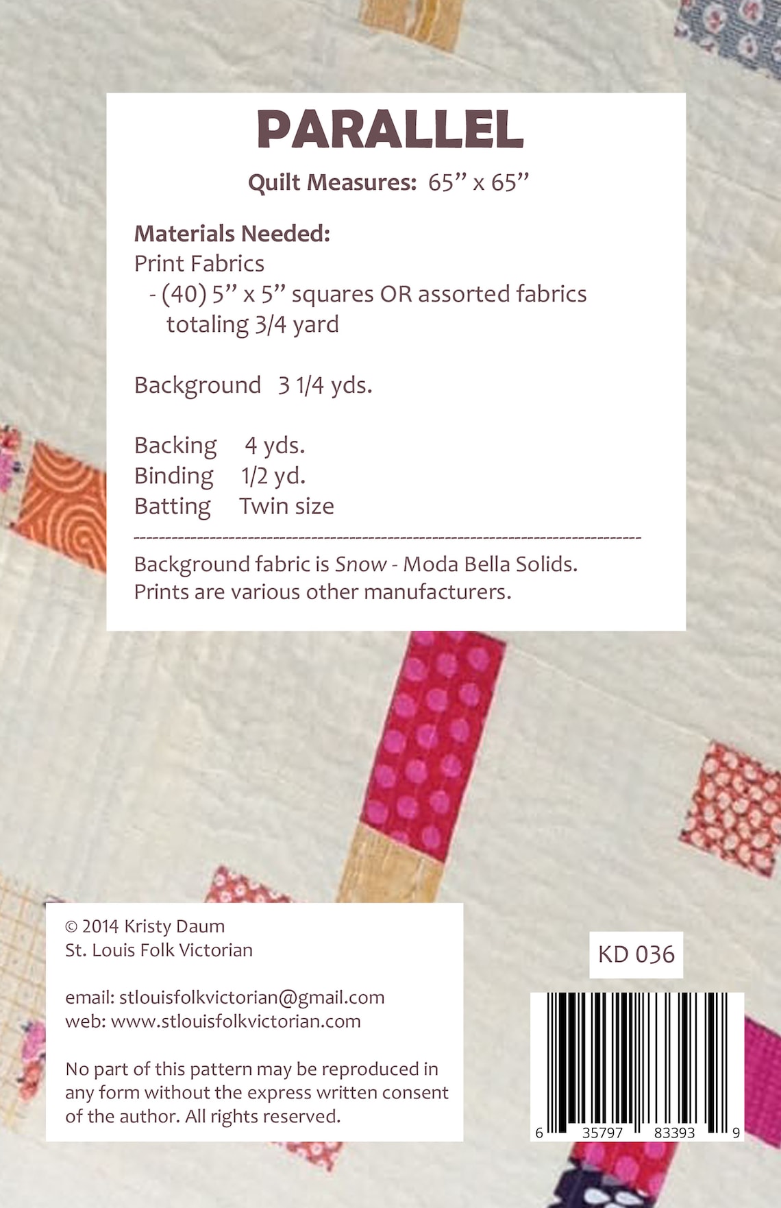 PARALLEL Quilt Pattern - Pdf / Quilt Pattern / Modern Quilt Pattern ...