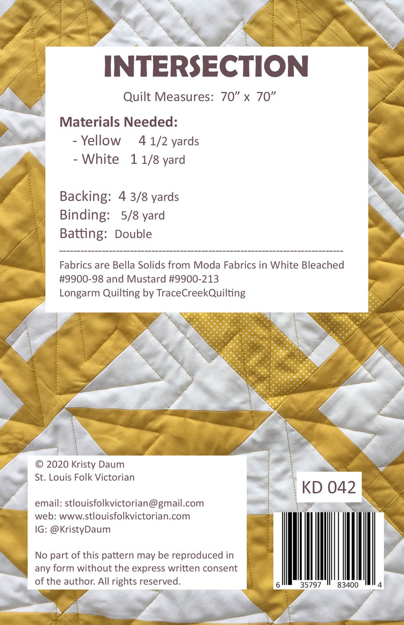 INTERSECTION Quilt Pattern Pdf / Quilt Pattern / Modern - Etsy Canada