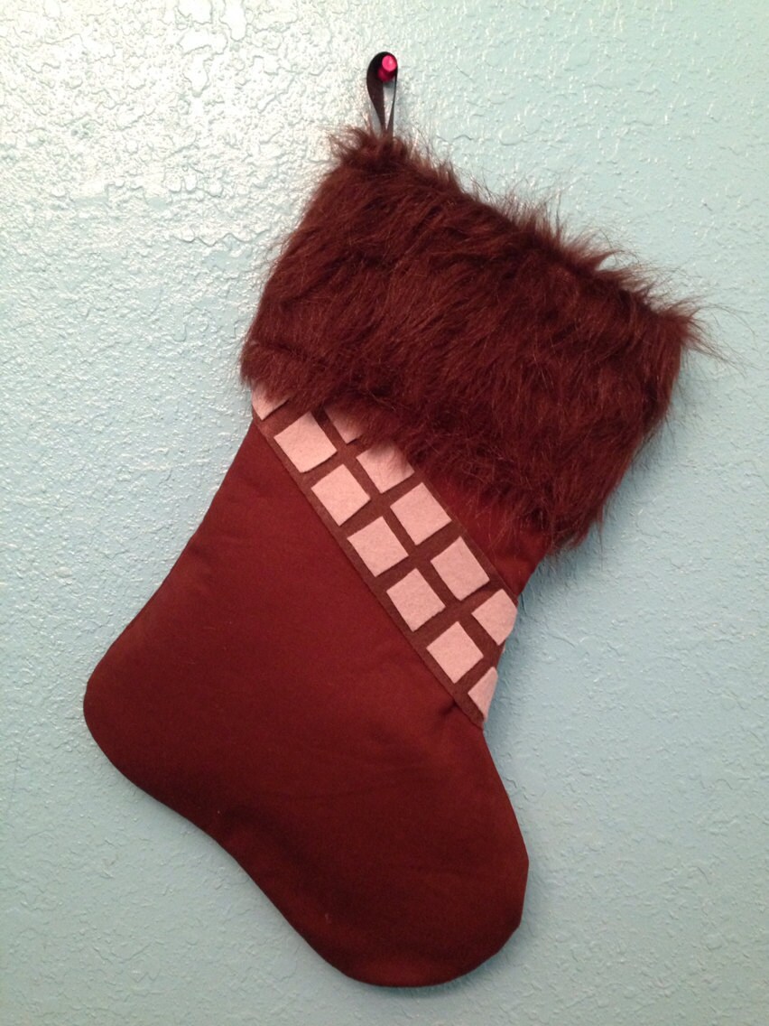 Chewbacca Star Wars Inspired Holiday Christmas Stocking Chewie Wookie ...