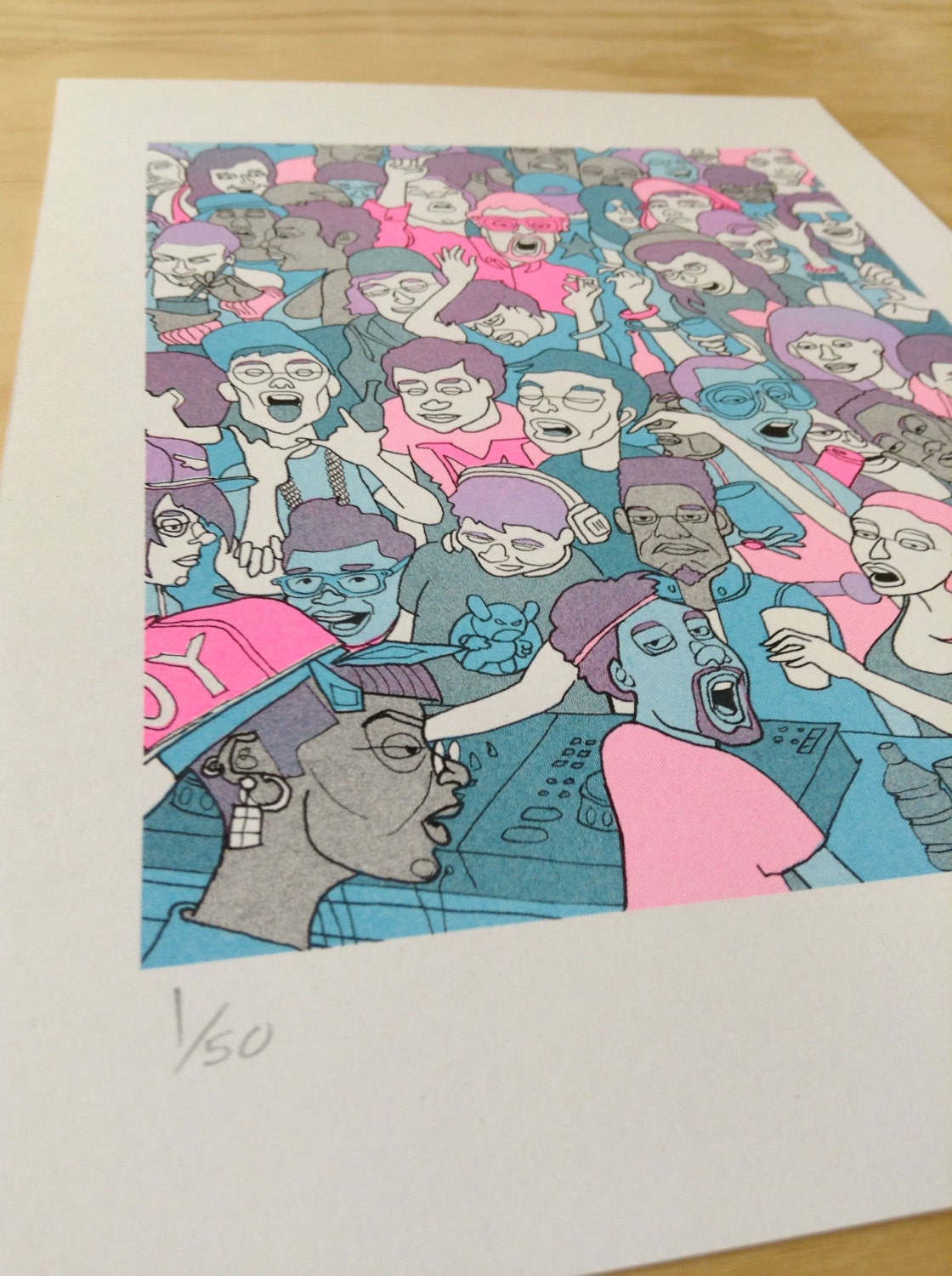 Ravers - A4 Risograph Print - Etsy