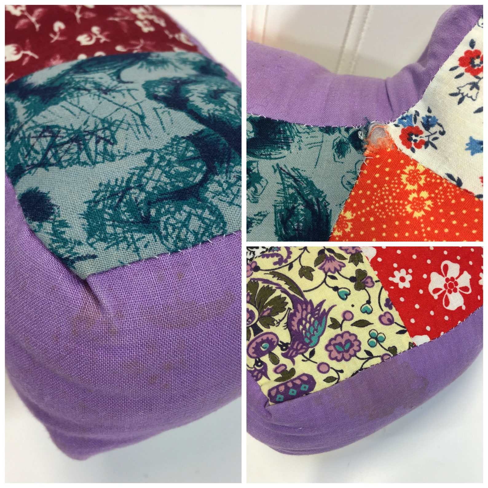 Vintage Patchwork Toy Puppy Dog Hand Stitched Kitschy Cute - Etsy