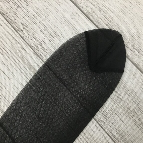 3 Pair Vintage Spuntex Black Textured Thigh High Stoc… Gem