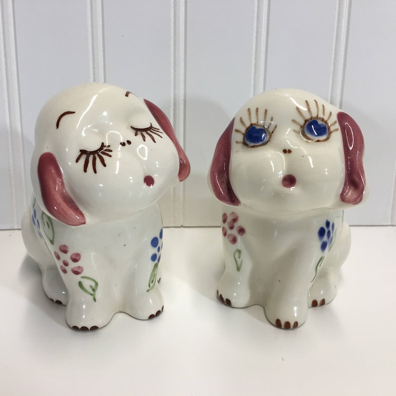 Vintage 1940s Block Pottery California Ceramic Dog Puppies - Etsy