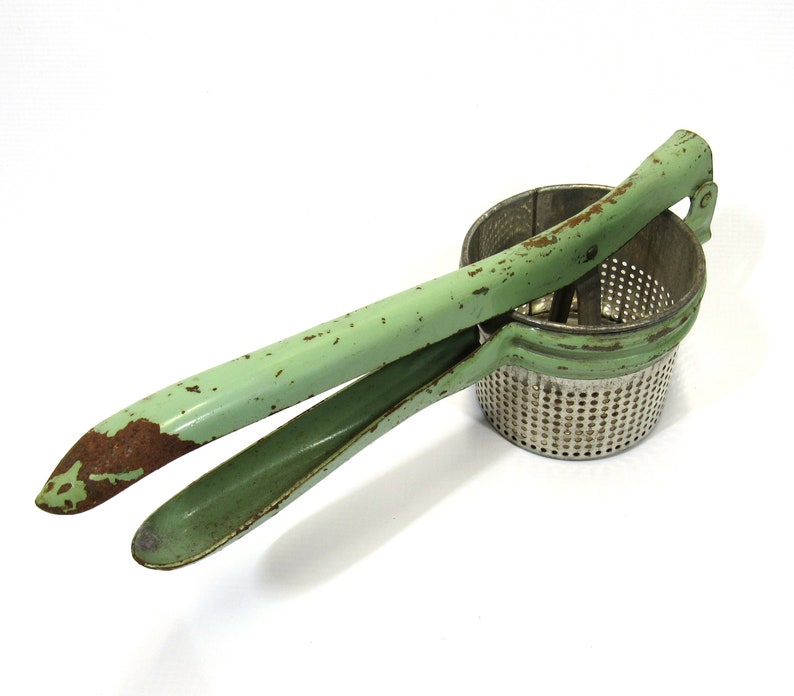 Vintage Farmhouse Potato Ricer Kitchen Gadget Chippy Green - Etsy
