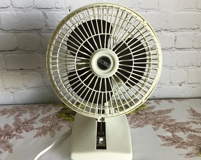 Vintage Electric Desk Fan 6 Inch Beige Plastic Two Speed - Etsy