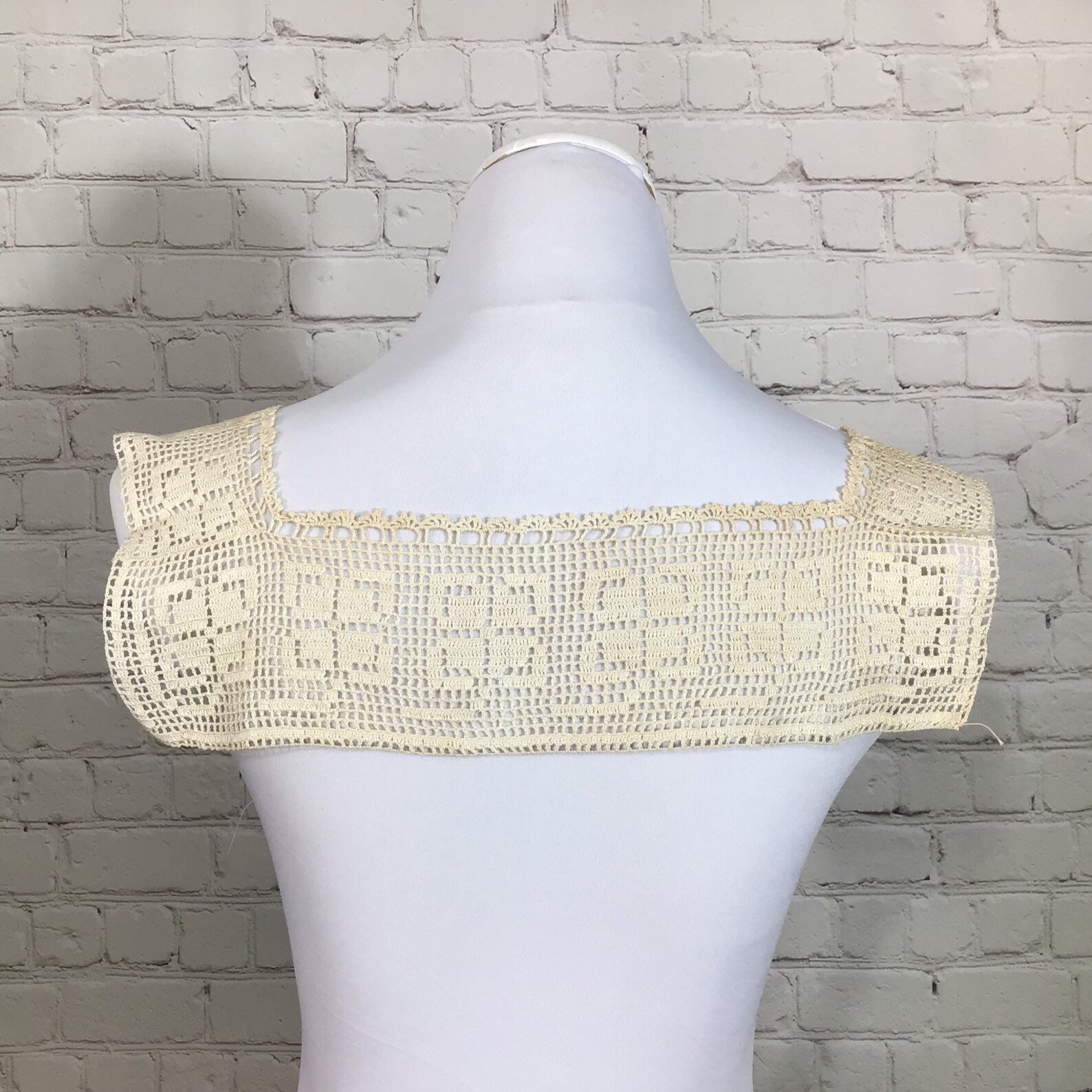 Antique Edwardian Crocheted Lace Camisole Bodice Yoke Square | Etsy