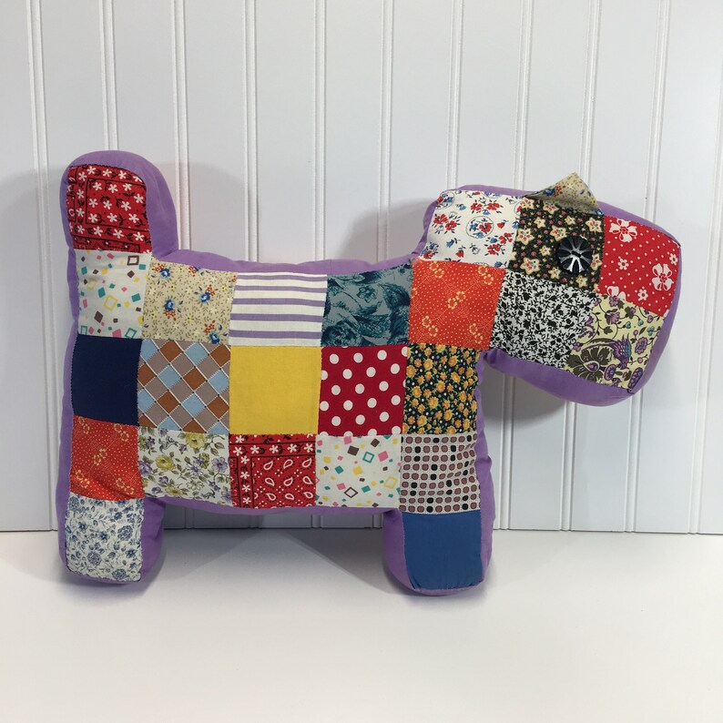 Vintage Patchwork Toy Puppy Dog Hand Stitched Kitschy Cute - Etsy