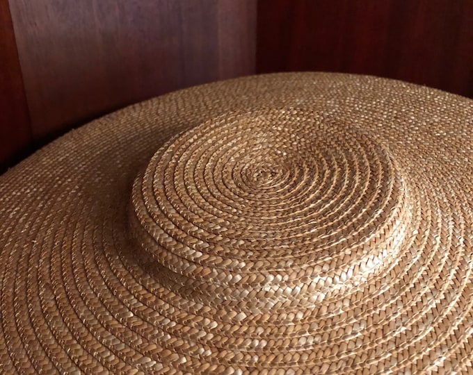 18th Century Shallow Crown, Wide Brim Bergère Hat - Gold Straw - Etsy