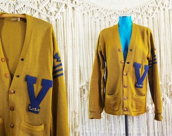 Letterman sweater | Etsy