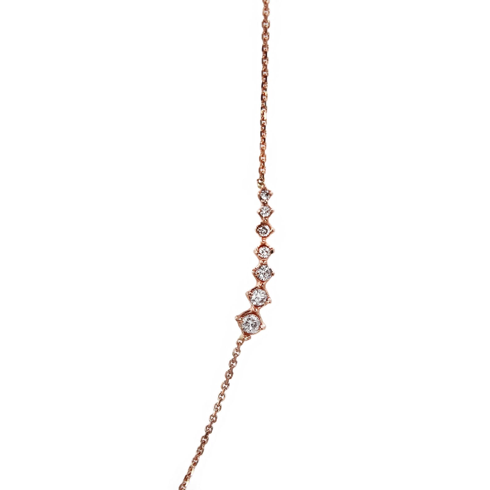 Delicate Diamond Necklace Choker With Adjustable Chain - Etsy