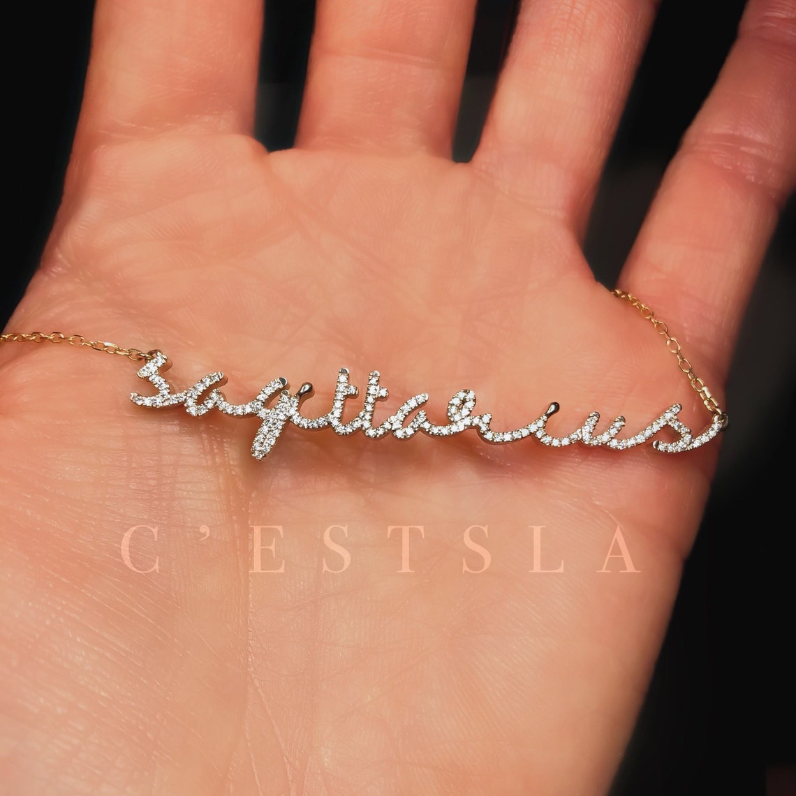 Zodiac Diamond Pendant Necklace - Etsy