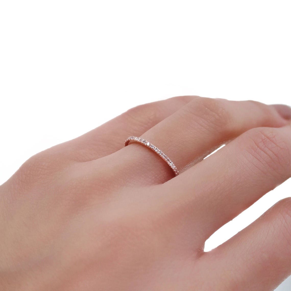 Thin Diamond Eternity Band | Etsy