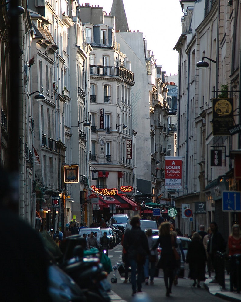 Parisian Street Night Paris France Fine Art Print Parisian | Etsy