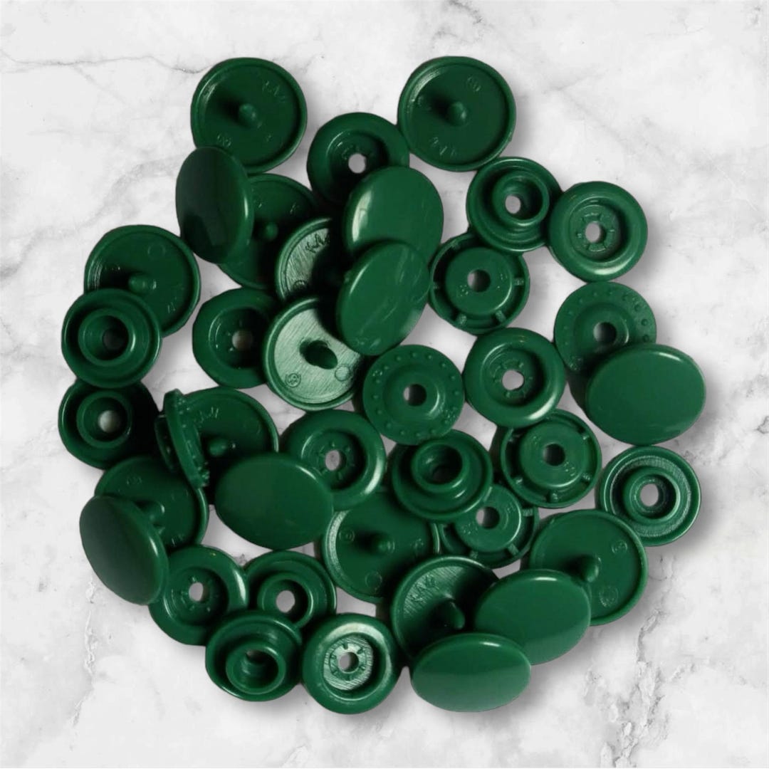 KAM Snaps Fastener Sets Hunter Green (B-31) Plastic Resin Snaps for ...