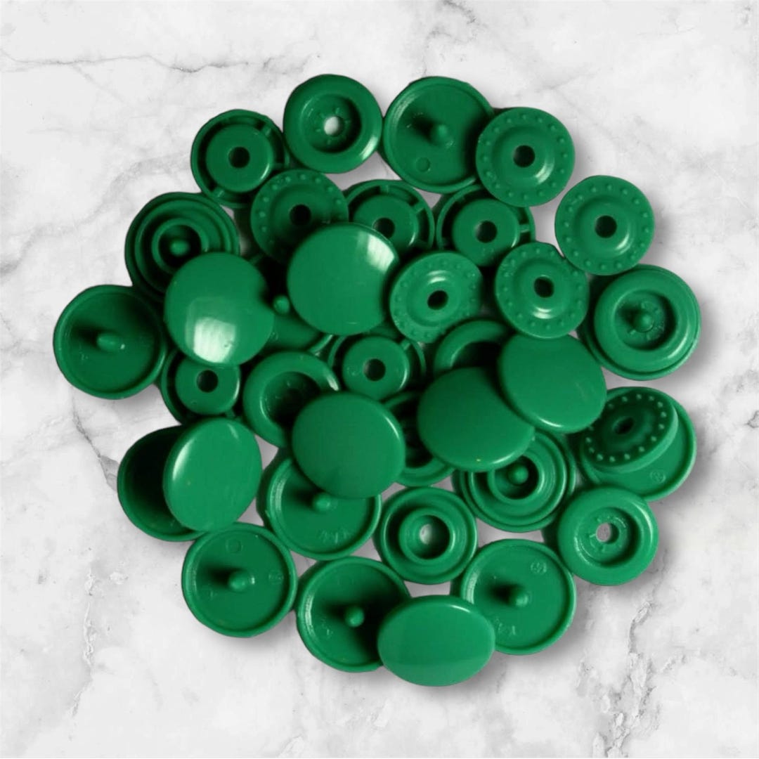 KAM Snaps Fastener Sets Kelly Green (B-51) Plastic Resin Snaps for ...