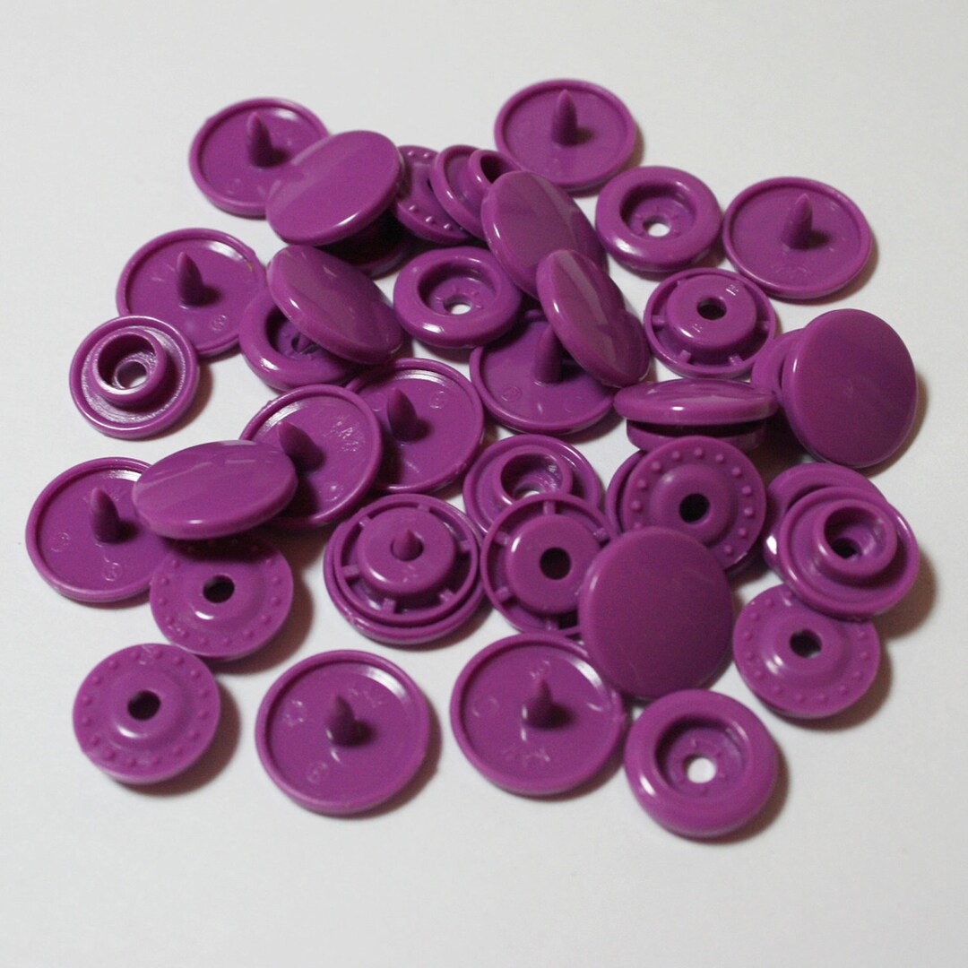 KAM Snaps Sets Violet B-41 Plastic Resin Snaps for Crafts, Baby ...