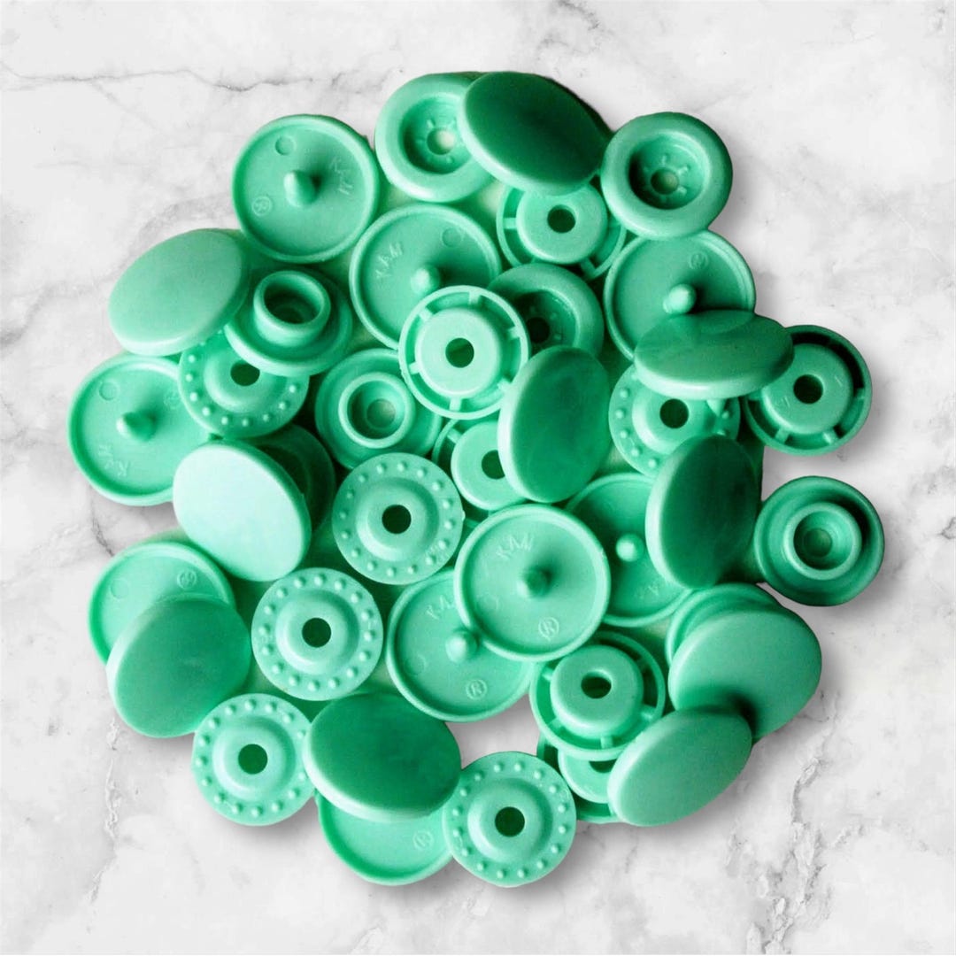 KAM Snaps Fastener Sets Pastel Green (B-19) KAM Plastic Resin Snaps for ...