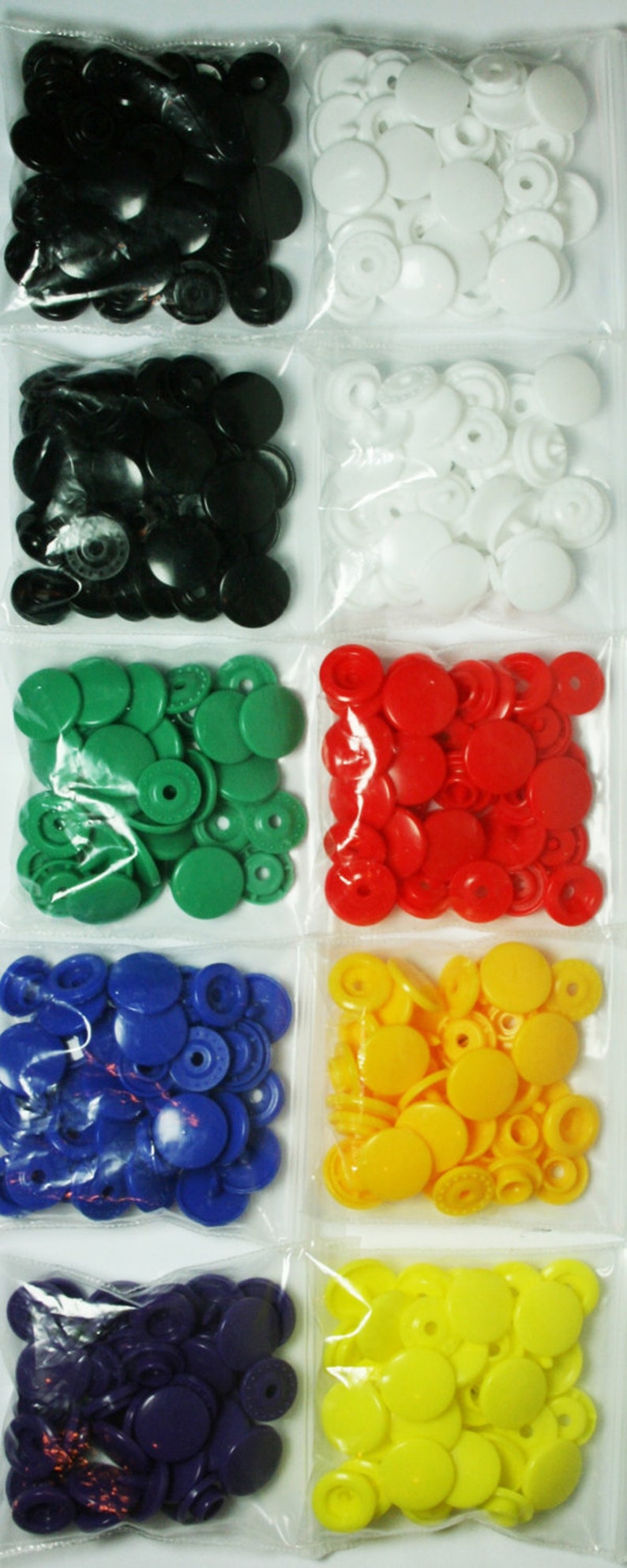 KAM Snaps Fastener 100 Starter Pack Plastic Resin Snap Snaps Crafts ...