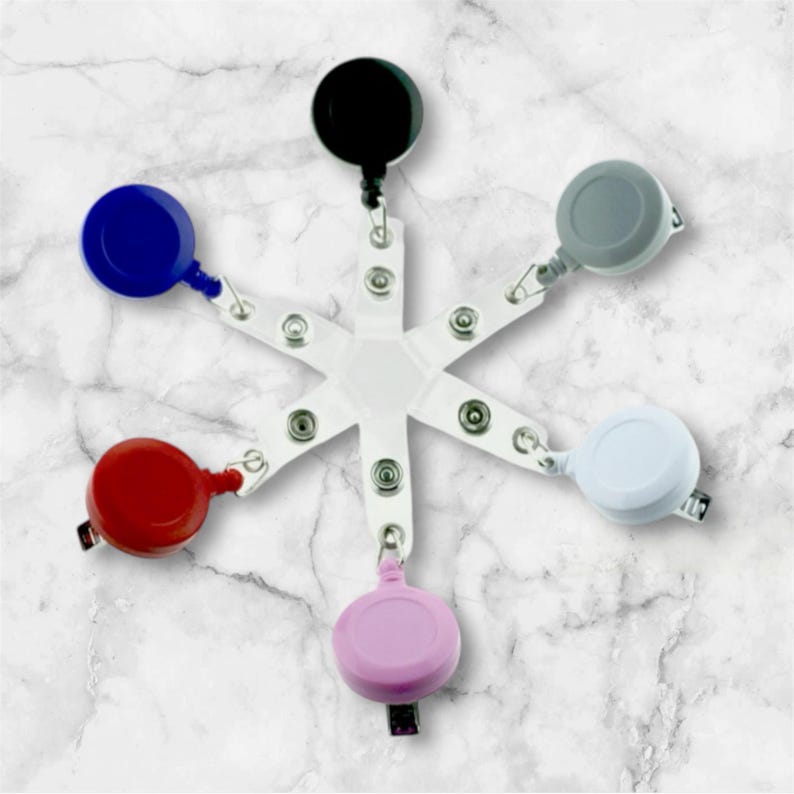 Badge Reels Beading 100 Blank ID Retractable W/ Alligator Swivel Clip ...