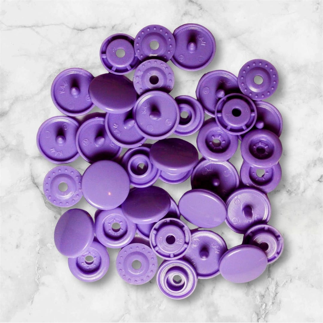 KAM Snaps Fastener 100 Sets Dark Lavender (B-28) Plastic Resin Snaps ...