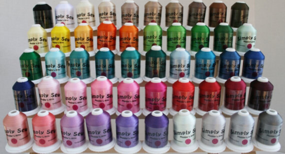 100% Polyester Embroidery Thread 1100 Yards Mini Spool - Etsy