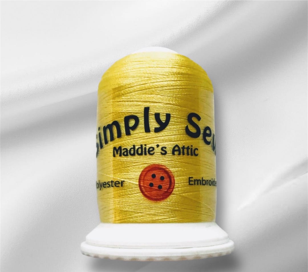 Durable Bright Yellow Sewing Thread for Machine Embroidery 100% ...