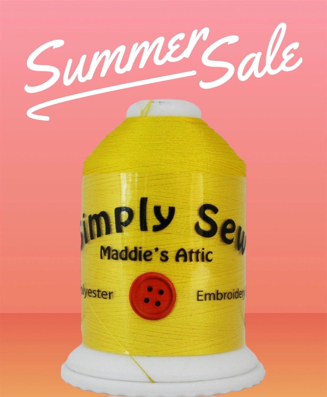Durable Vibrant Yellow Sewing Thread for Machine Embroidery 100% ...