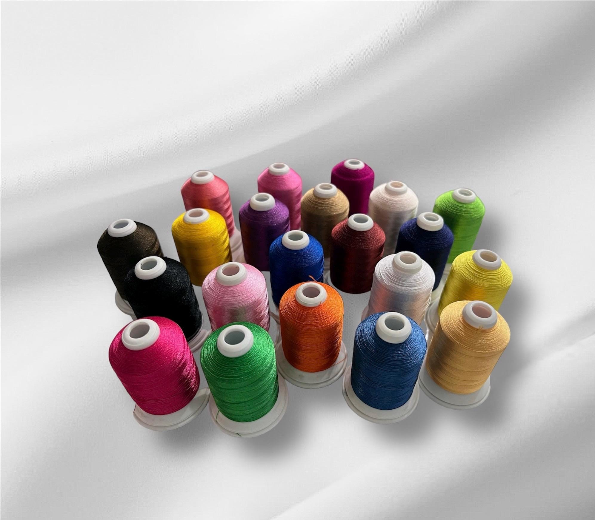 White Embroidery Thread 40wt Polyester Sewing Thread Spool 1000m ...