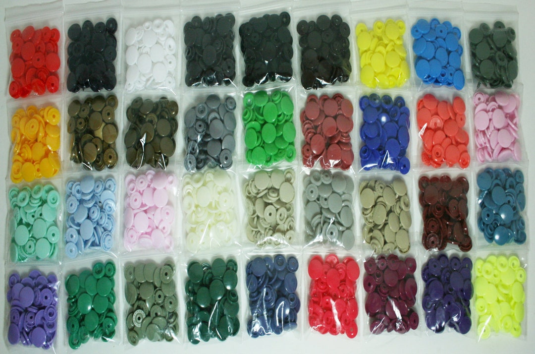 KAM Snaps Fastener 100 Starter Pack Plastic Resin Snap Snaps Crafts ...