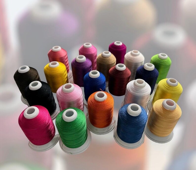White Embroidery Thread 40wt Polyester Sewing Thread Spool 1000m ...
