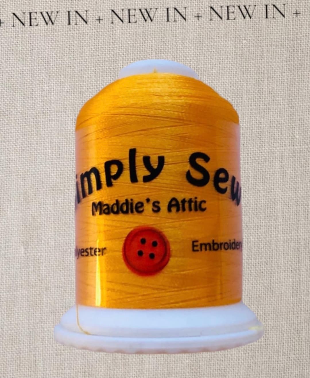 Durable Deep Gold Sewing Thread for Machine Embroidery 100% Polyester ...