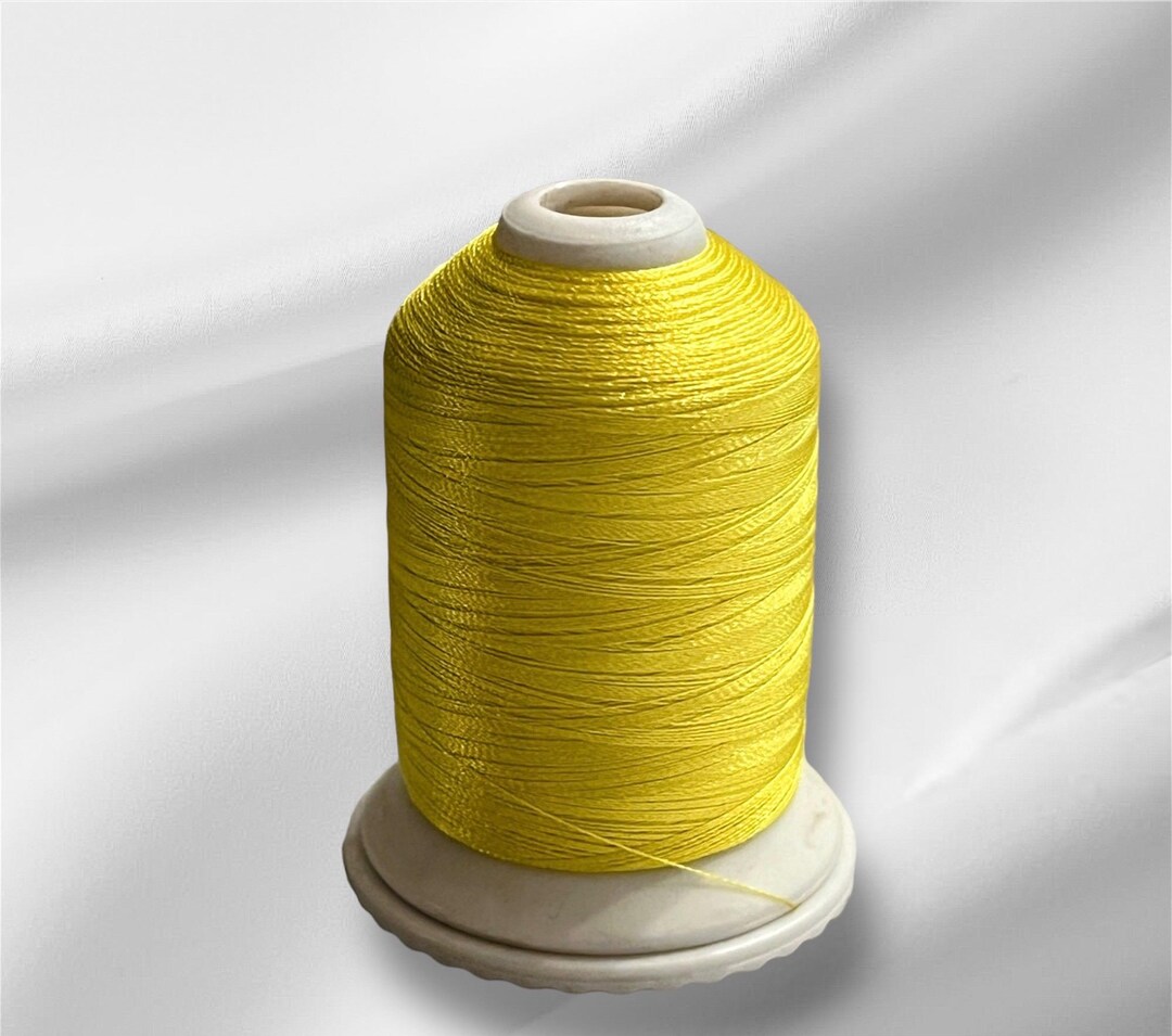 Durable Bright Yellow Sewing Thread for Machine Embroidery 100% ...