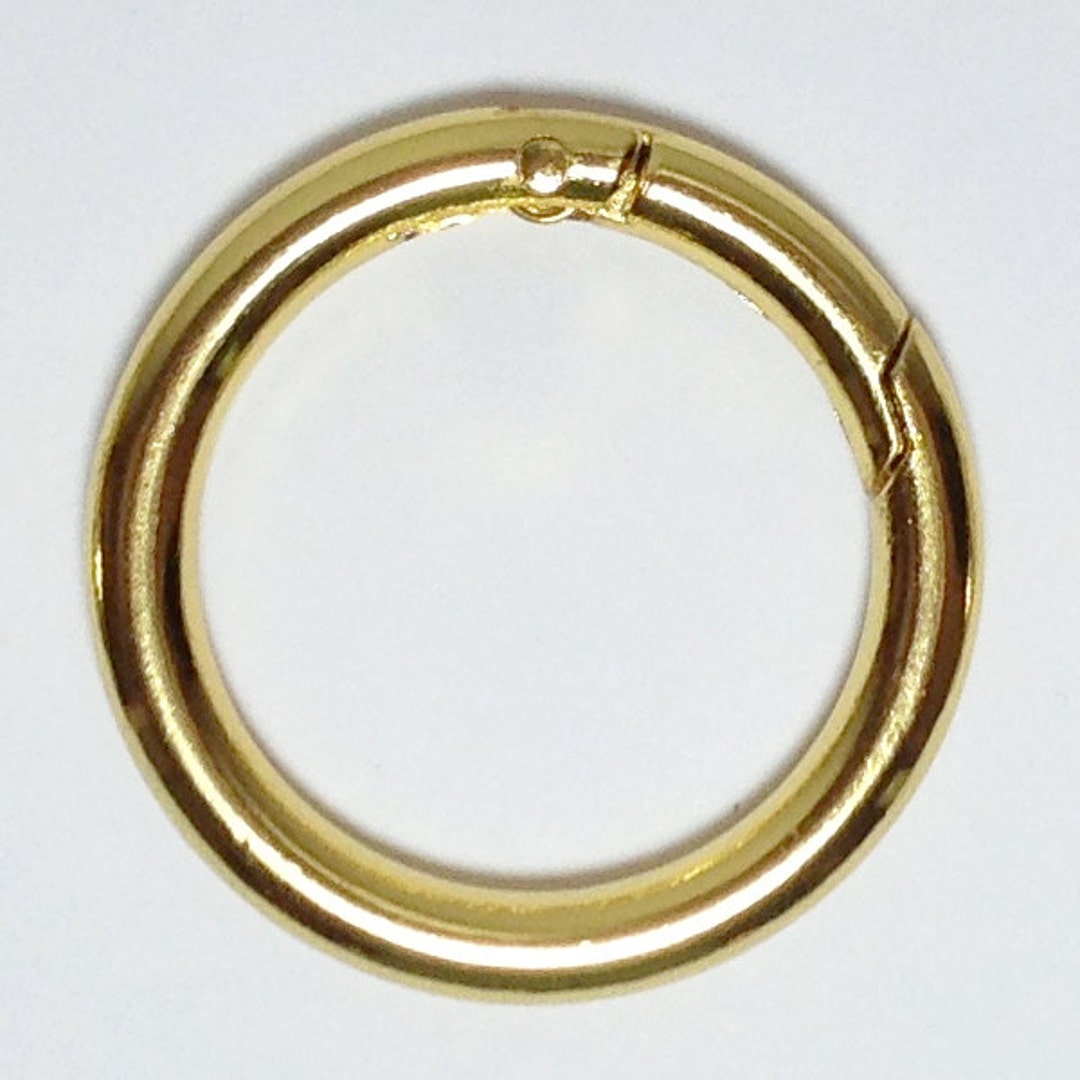 2 Gold Plated Gate Spring O-ring 1 1/4 Round Push Snap - Etsy